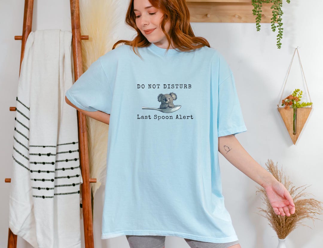 Spoon Theory DND Koala Graphic Last Spoon Alert POTS Syndrome Comfort ...