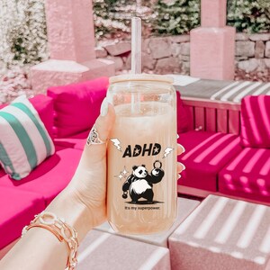 ADHD Travel Cup Funny Executive Dysfunction ADD Glass ADHD Humor ...