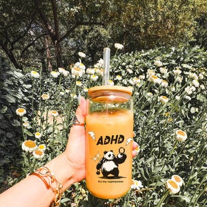 ADHD Travel Cup Funny Executive Dysfunction ADD Glass ADHD Humor ...