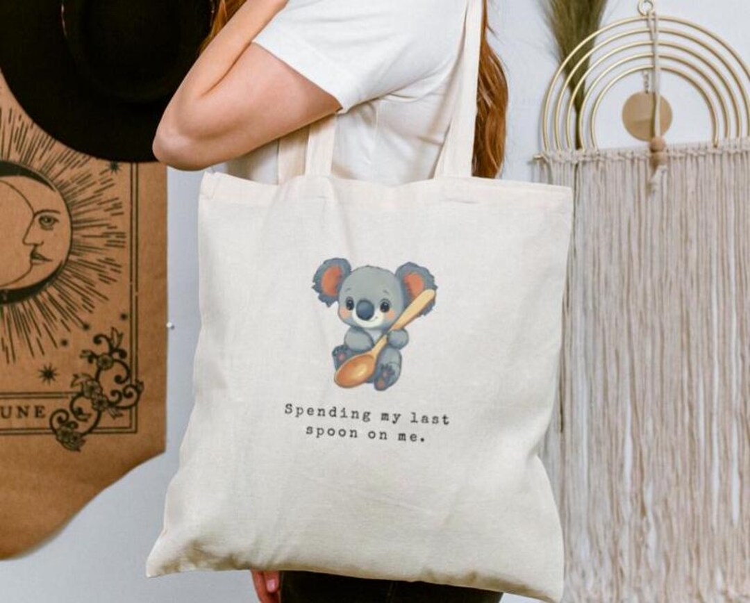 Funny Spoonie Tote for Wife Spoon Theory Humor POTS Reusable Shopping ...