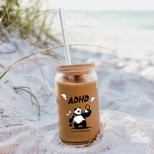 ADHD Travel Cup Funny Executive Dysfunction ADD Glass ADHD Humor ...