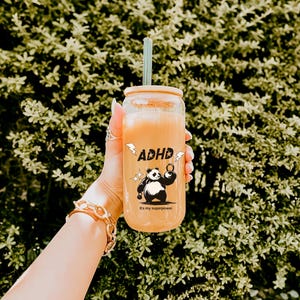 ADHD Travel Cup Funny Executive Dysfunction ADD Glass ADHD Humor ...