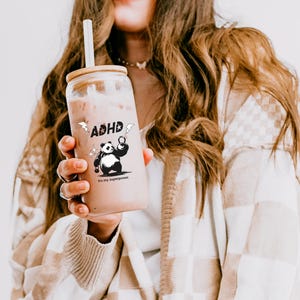 ADHD Travel Cup Funny Executive Dysfunction ADD Glass ADHD Humor ...