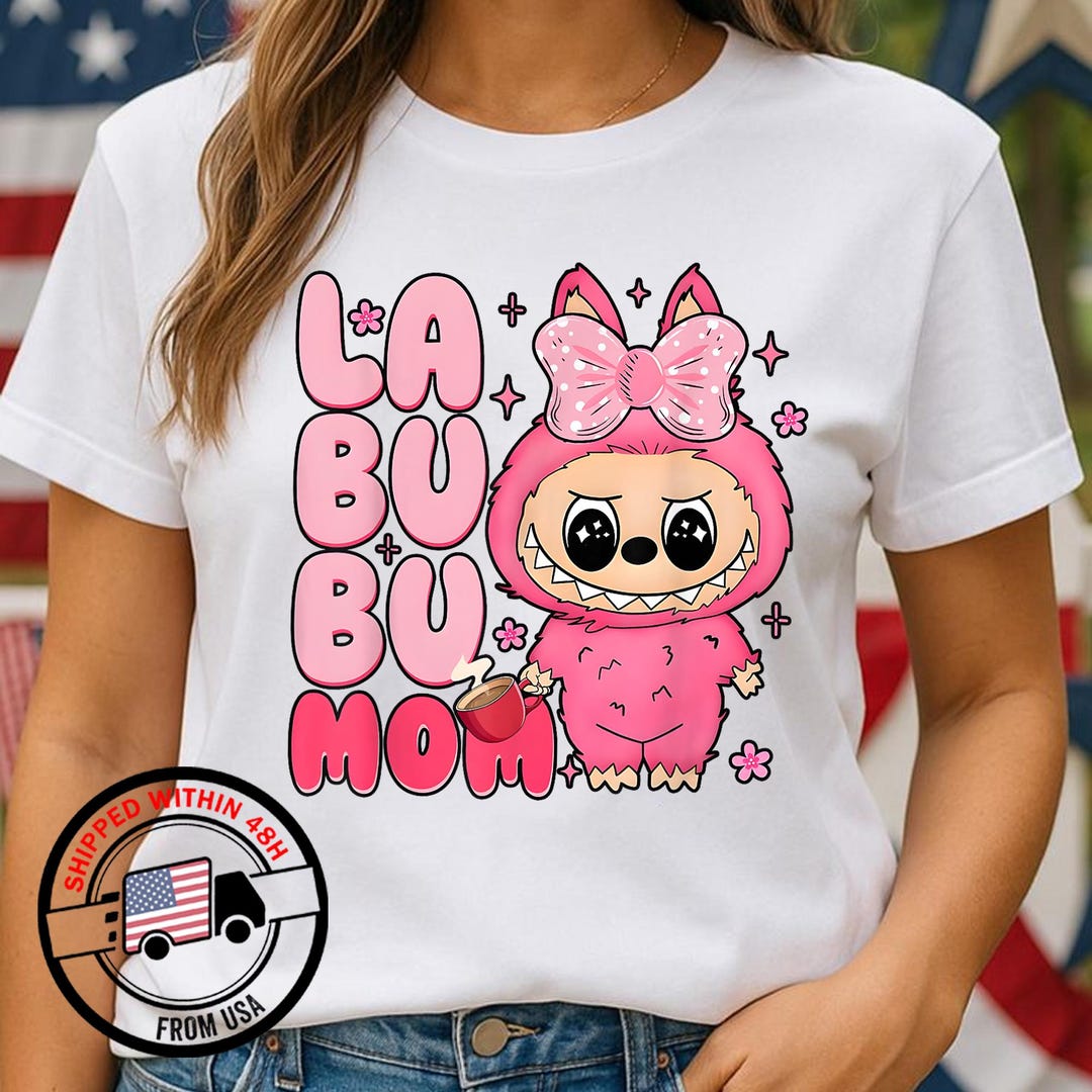 Labubu Coquette Tee, Cute Labubu Shirt, Labubu Mom Tee, Labubu Monster ...