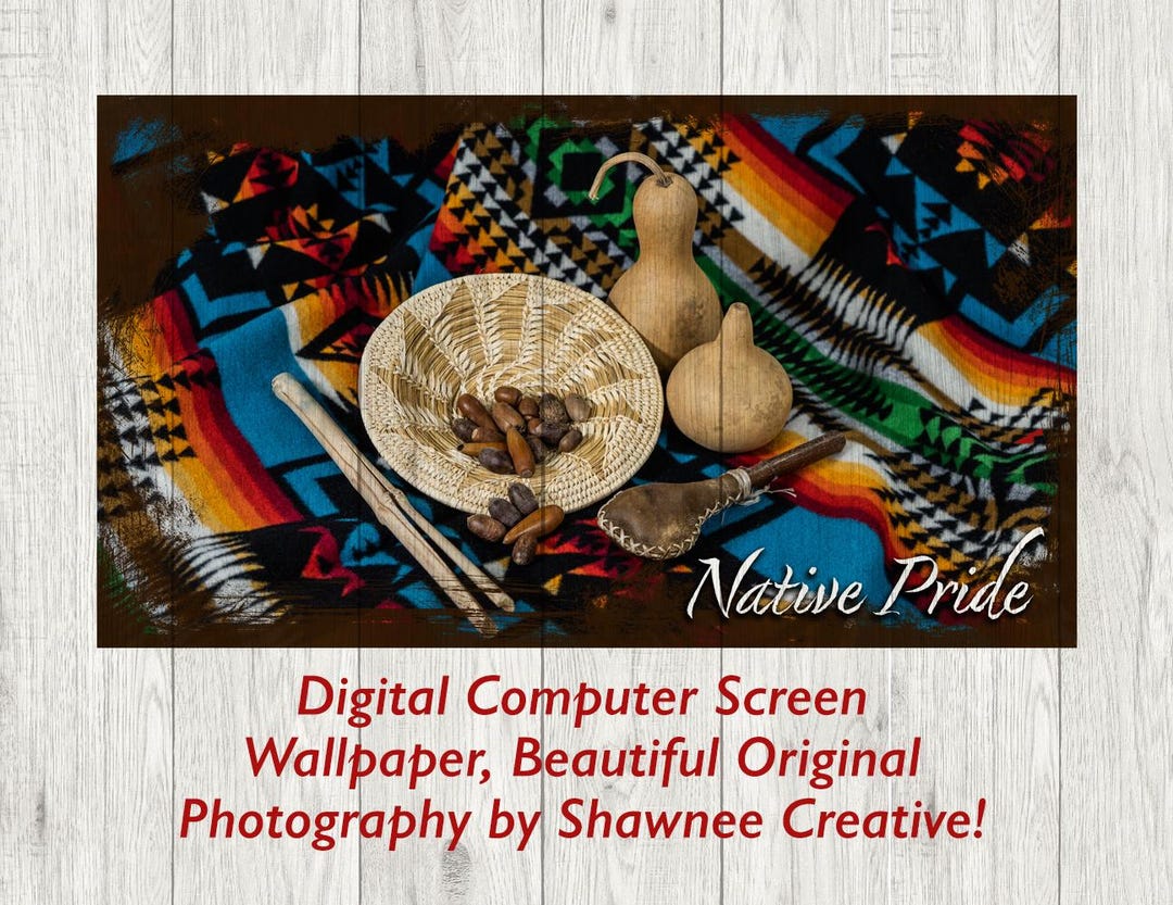 Digital Wallpaper Showing Original Native American Photography Clapper ...