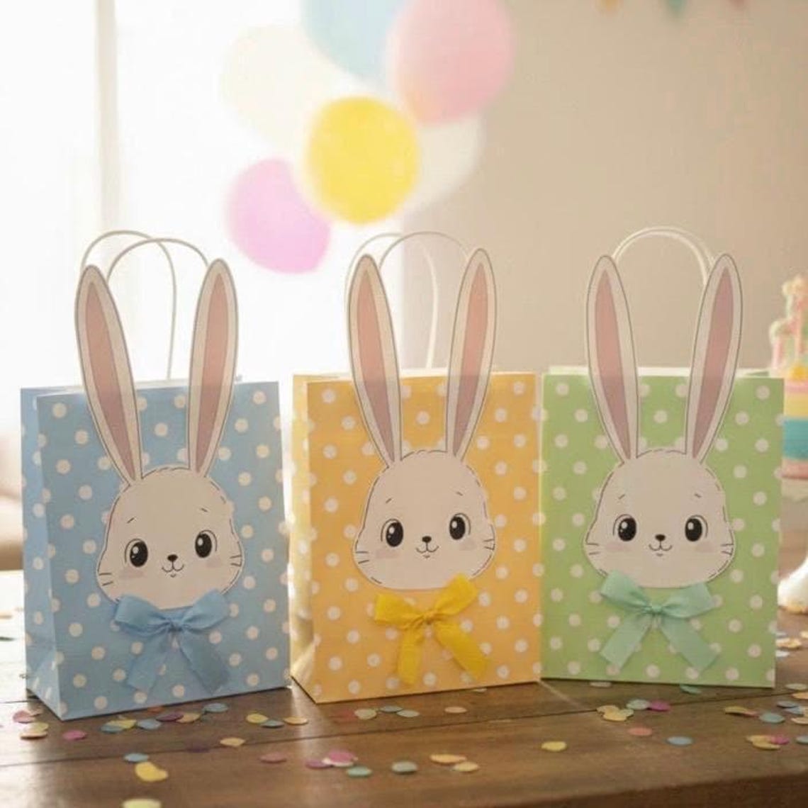My Bunny is One Favor Bags, Bunny Theme Gift Bags, Bunny Easter Party ...