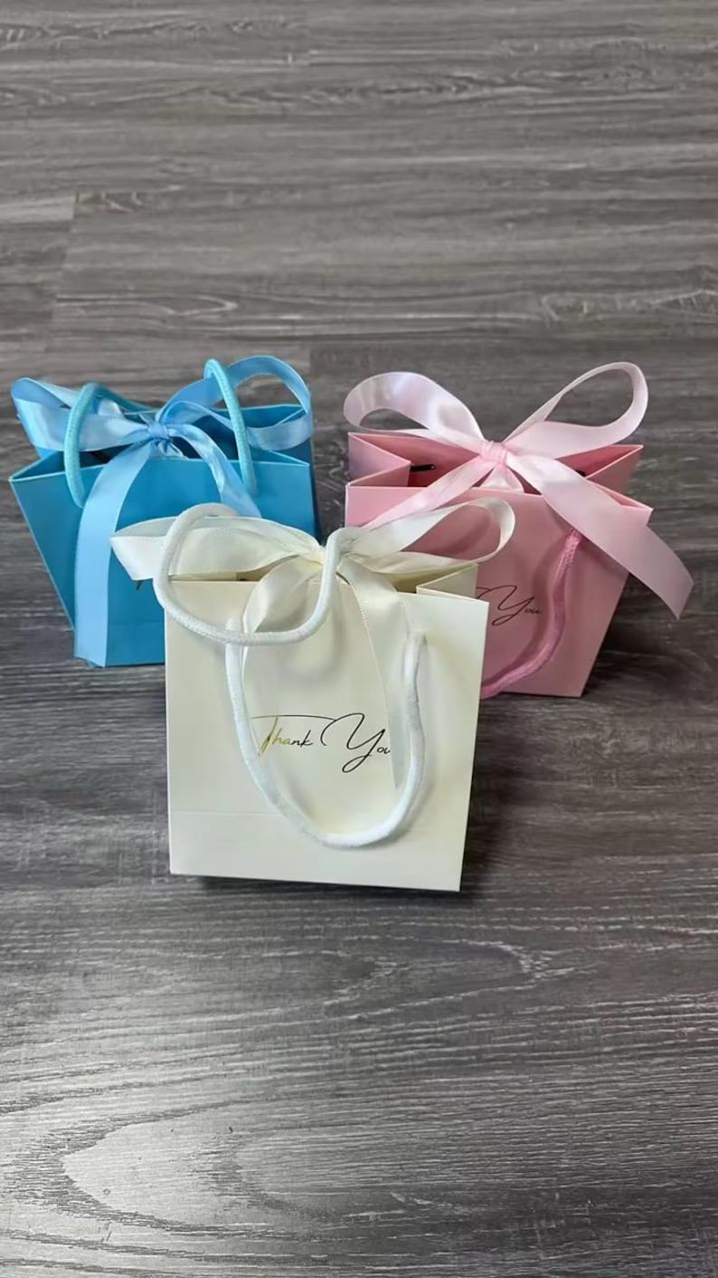 Baby Shower Gift Bags, Pink Baby Shower Gift Bags, Favors Bags, Thank ...