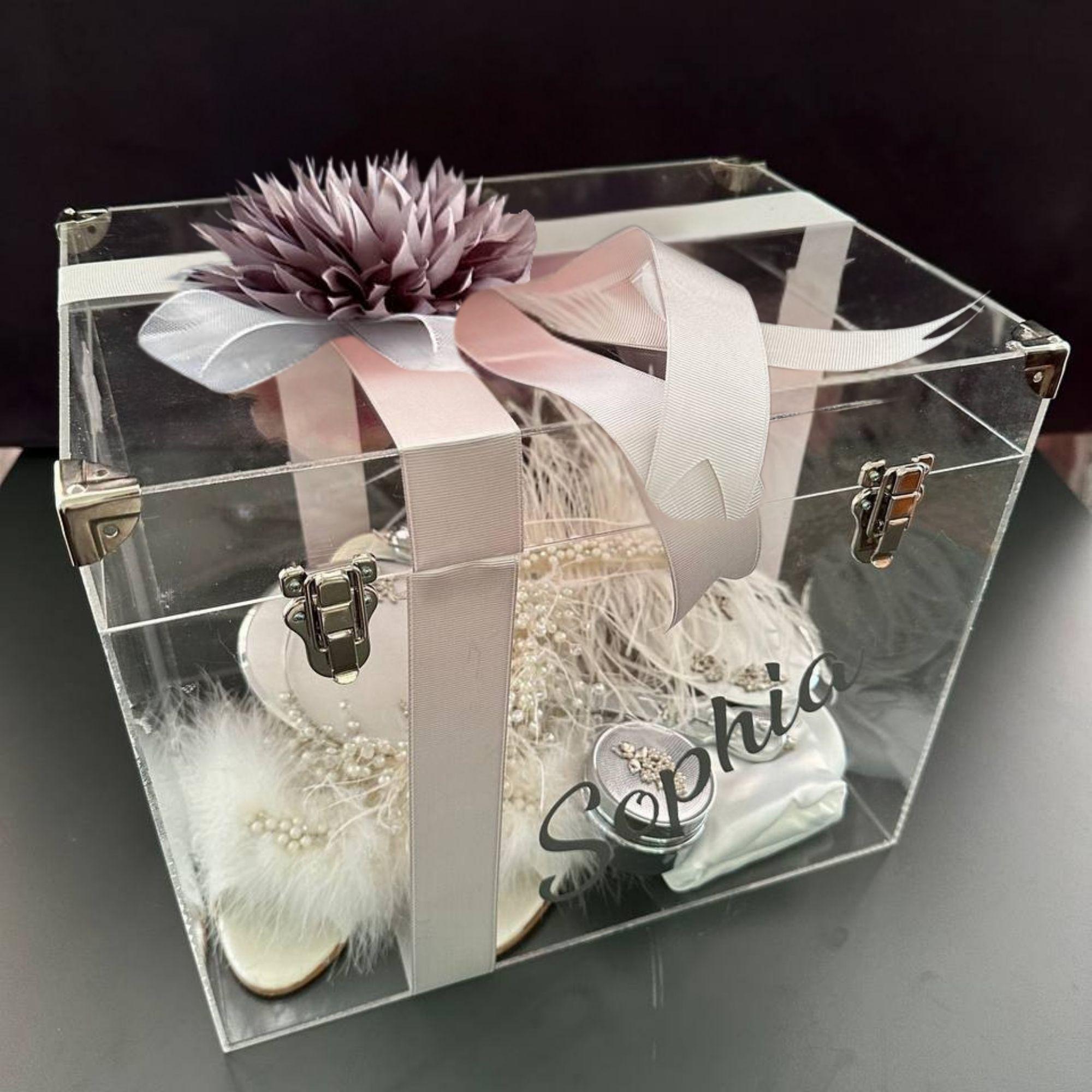 Personalized Acrylic Keepsake Box – Elegant Wedding Gift, Engagement ...