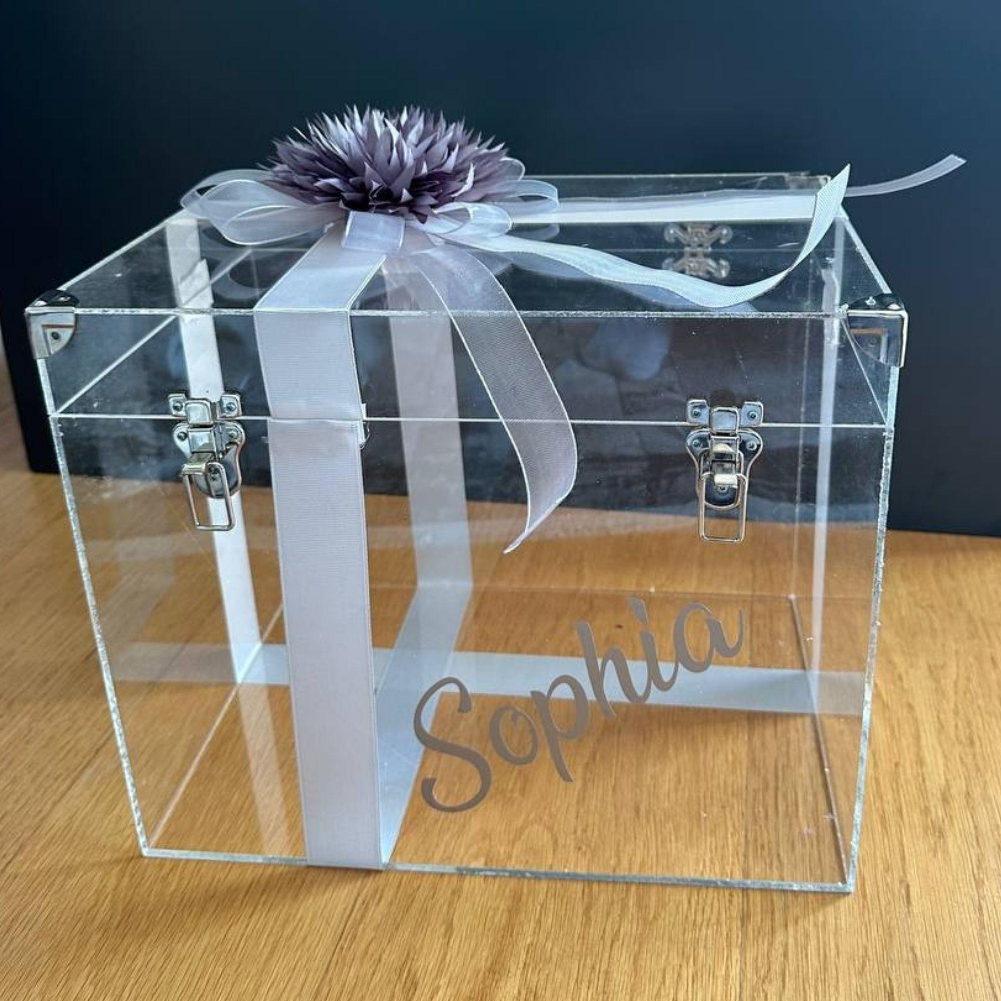 Personalized Acrylic Keepsake Box – Elegant Wedding Gift, Engagement ...