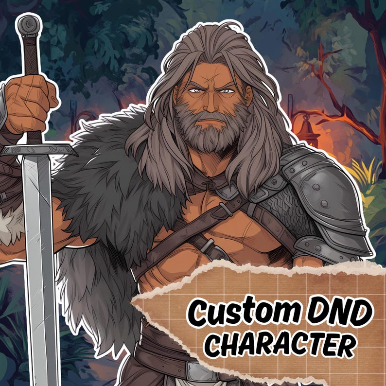 DND, Custom DND Character, Dnd Character, Fantasy Character Commission ...