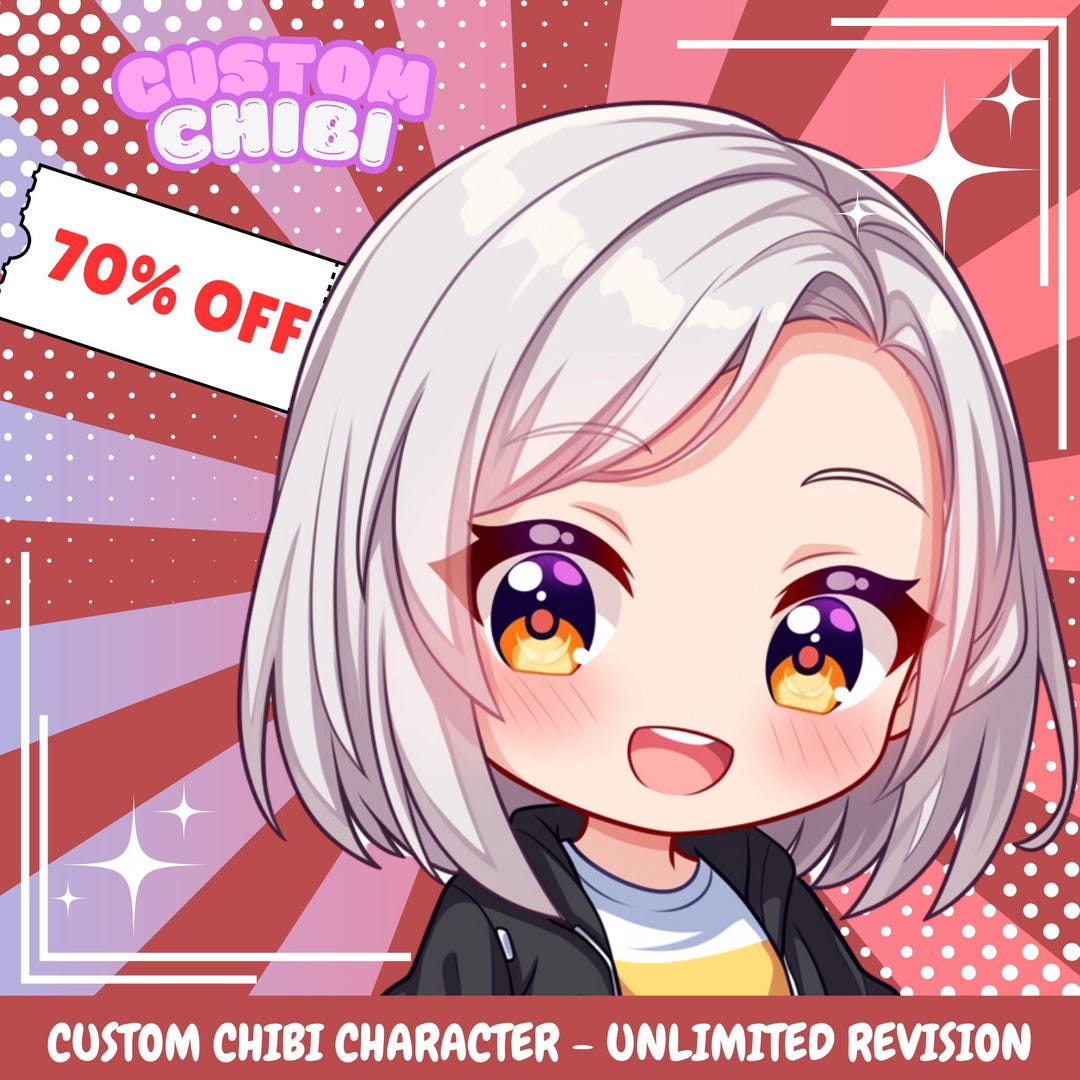 Custom Cute Chibi Character Personalized Chibi PFP, Chibi Social Media ...