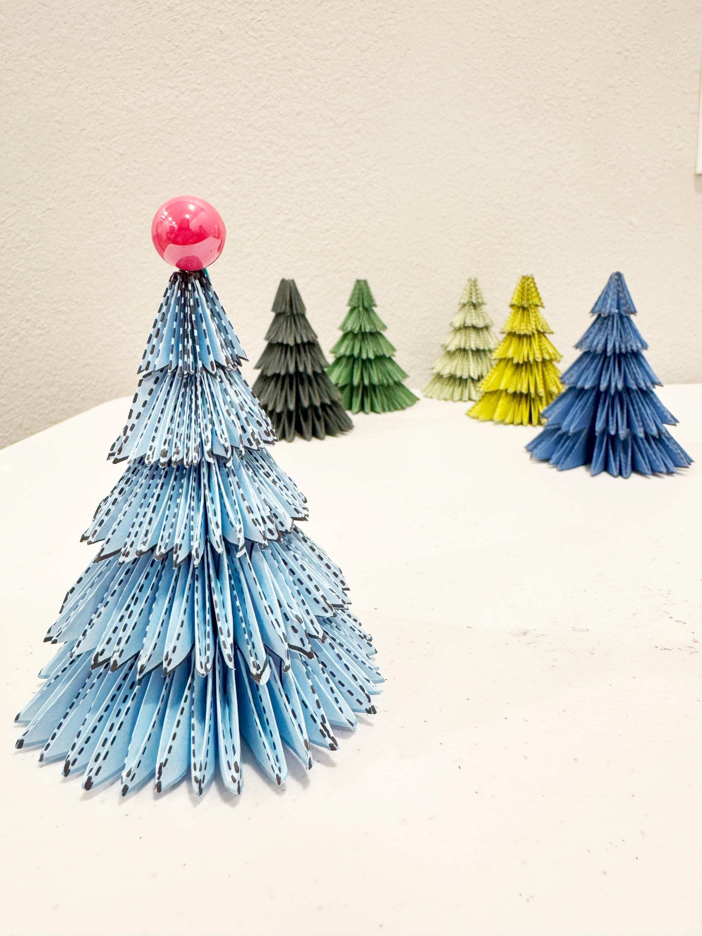 6-color DIY 3D Paper Christmas Trees Kit | Printable Holiday Craft ...