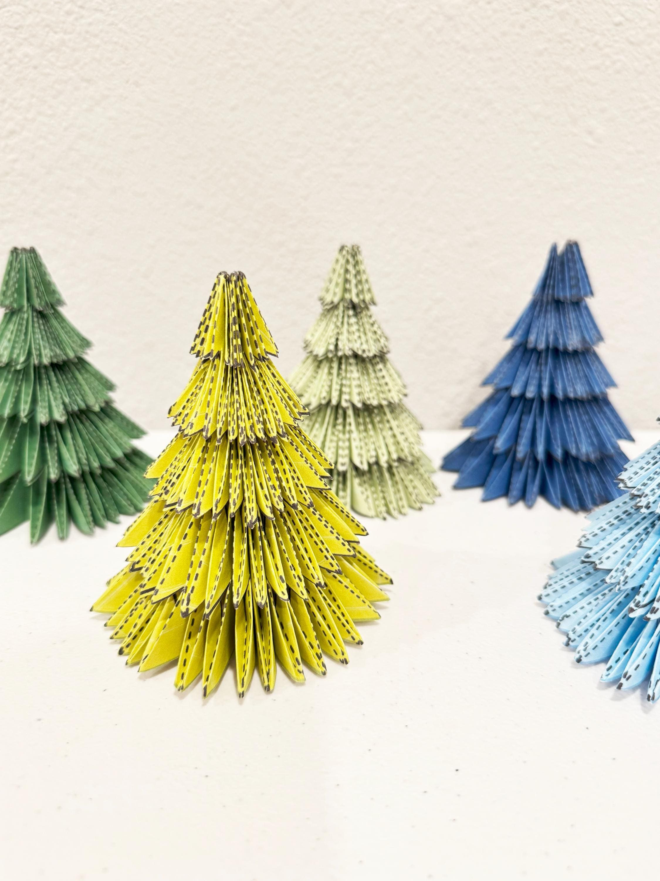 6-color DIY 3D Paper Christmas Trees Kit | Printable Holiday Craft ...
