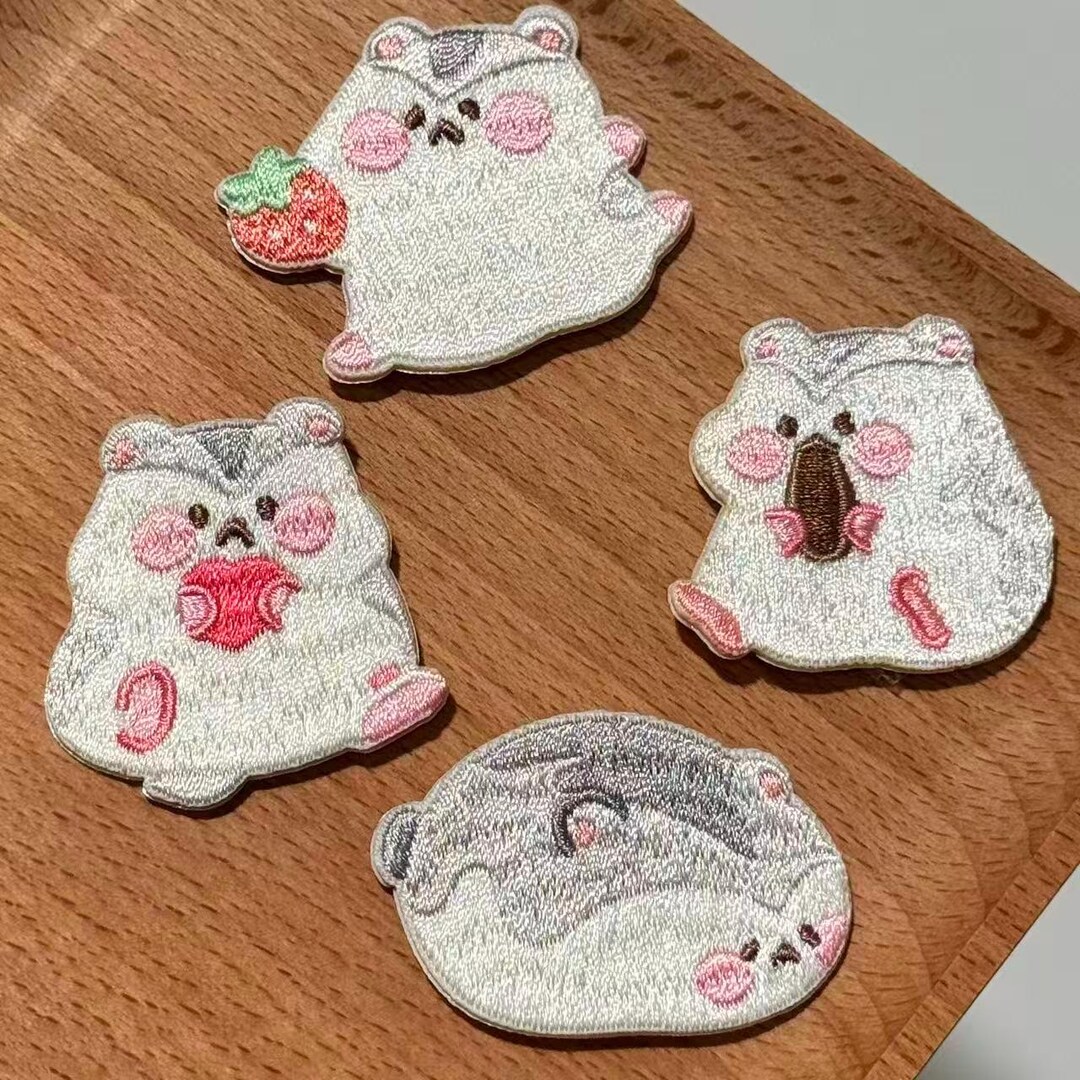 Hamster Embroidered Patches for Kids Clothing Towels and Bags - Etsy