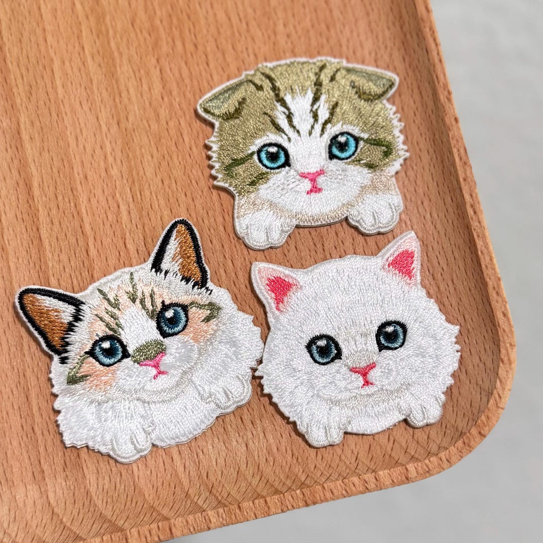 Cute Kitten Embroidered Patch - Mobile Phone Case Decor & Gift for Mom ...