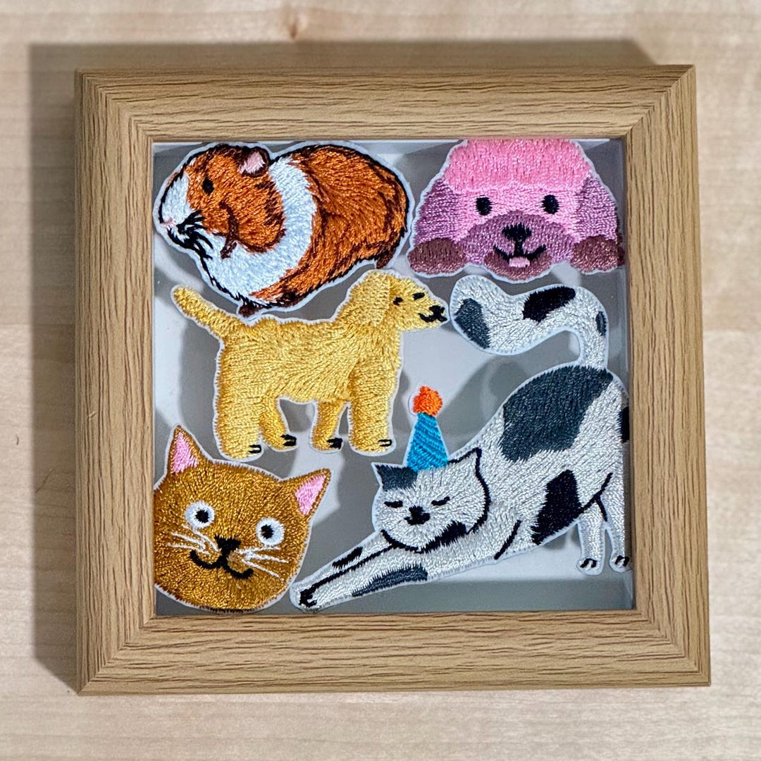 Handmade Animal Embroidery Patches: Kawaii Cats & Dogs - Etsy
