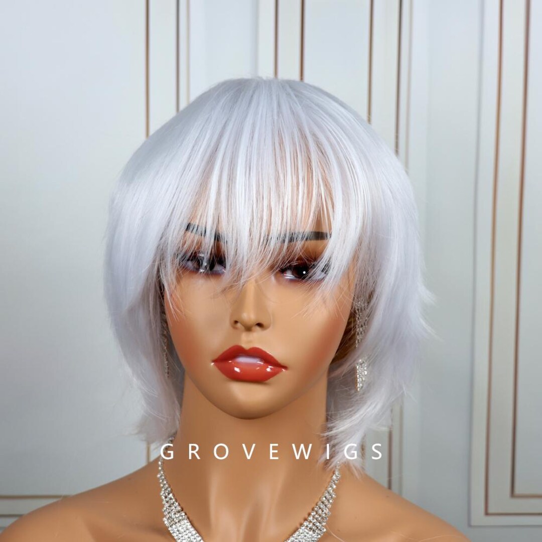 Silver Wig,anime Jujutsu Kaisen Gojo Satoru Cosplay Wig Short Silver ...