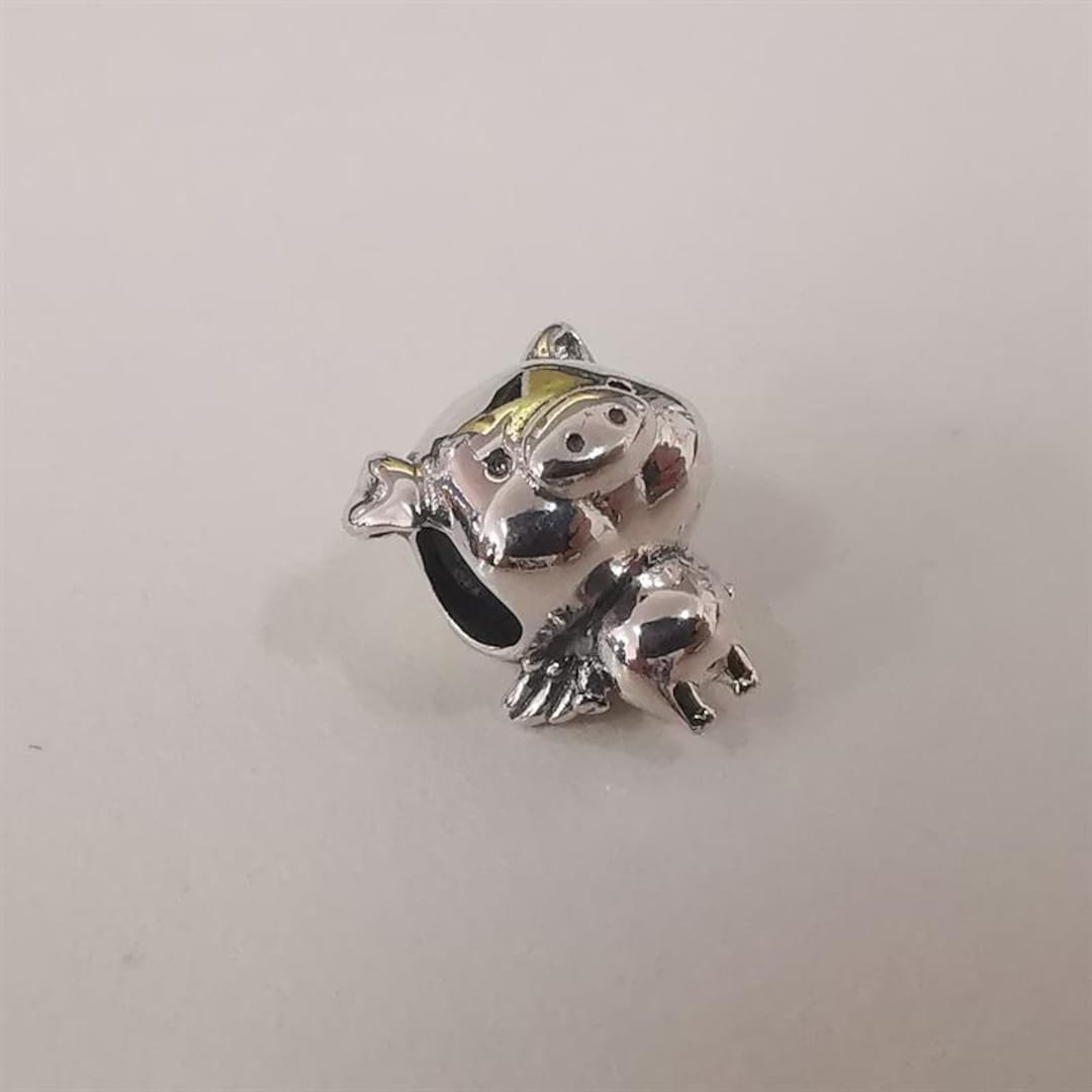 Silver Pandora Pippo the Flying Pig Charm - Etsy
