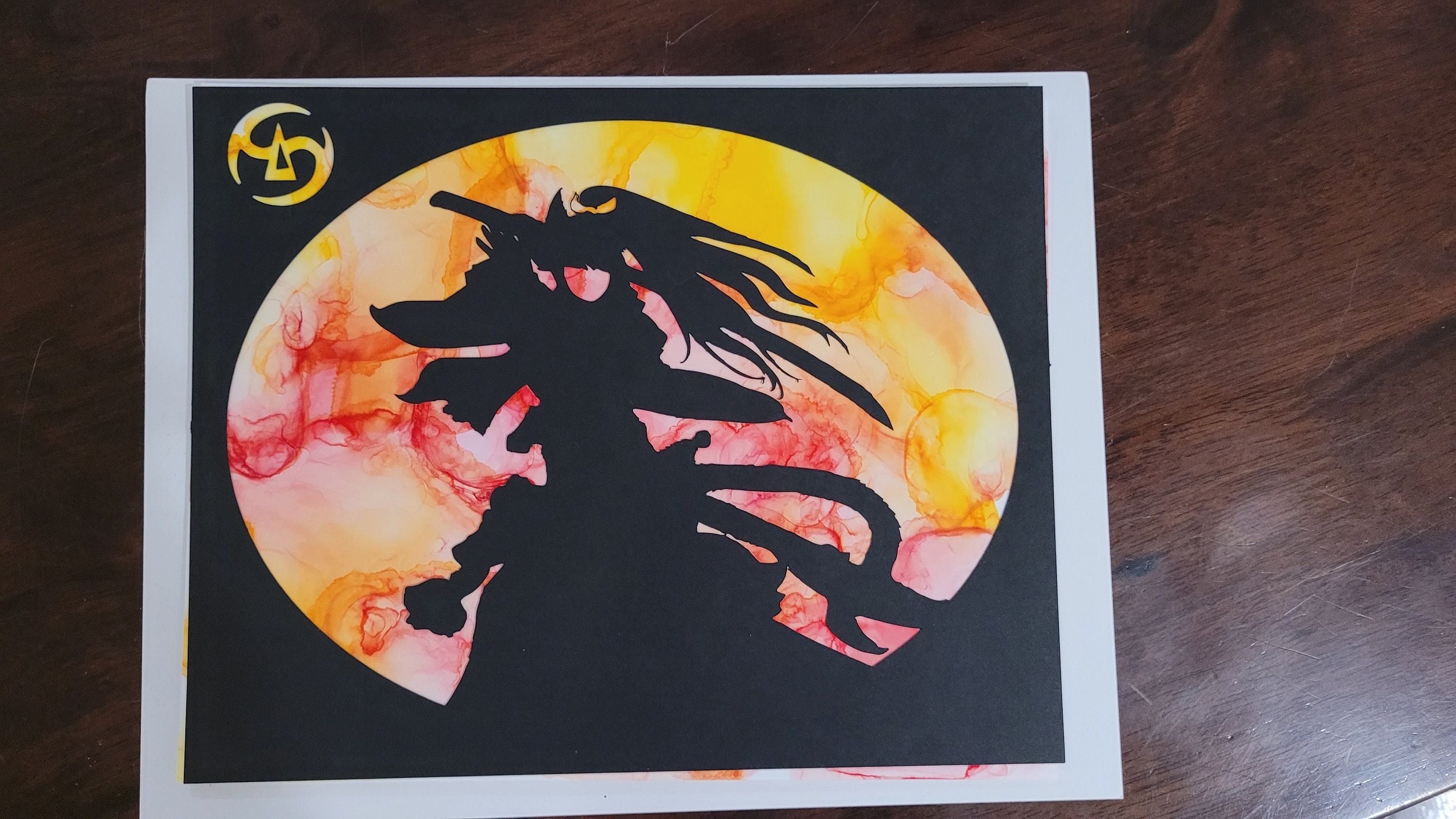 Wall Décor Game Room Office Original Wall Art FFXIV Monk Silhouette on ...