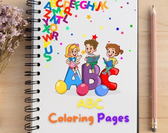 ABC Trace It Coloring Pages, Kids Artwork, Preschool Printable, Kids ...