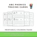 26 ABC Phonics Tracing Cards. Preschool- Kindergarten Handwriting and ...