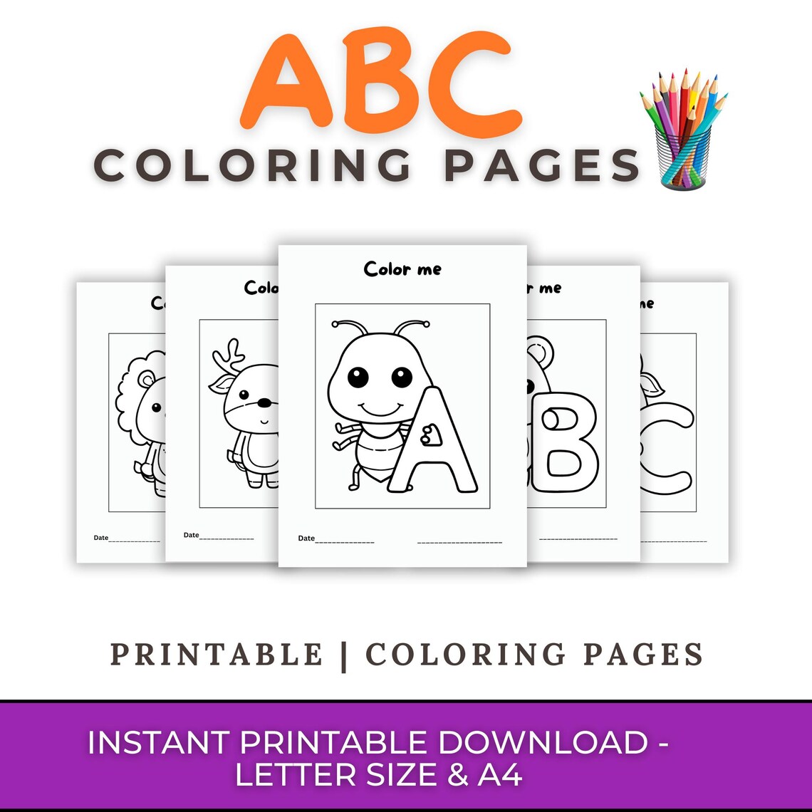 ABC Coloring Pages, Kids Artwork, Preschool Printables, Kids Worksheets ...
