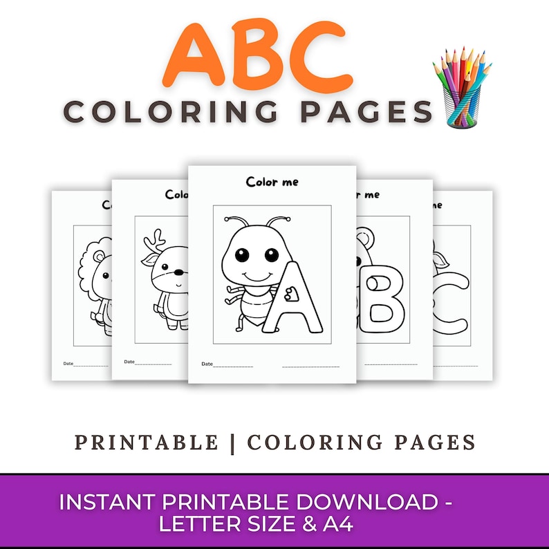 ABC Coloring Pages, Kids Artwork, Preschool Printables, Kids Worksheets ...