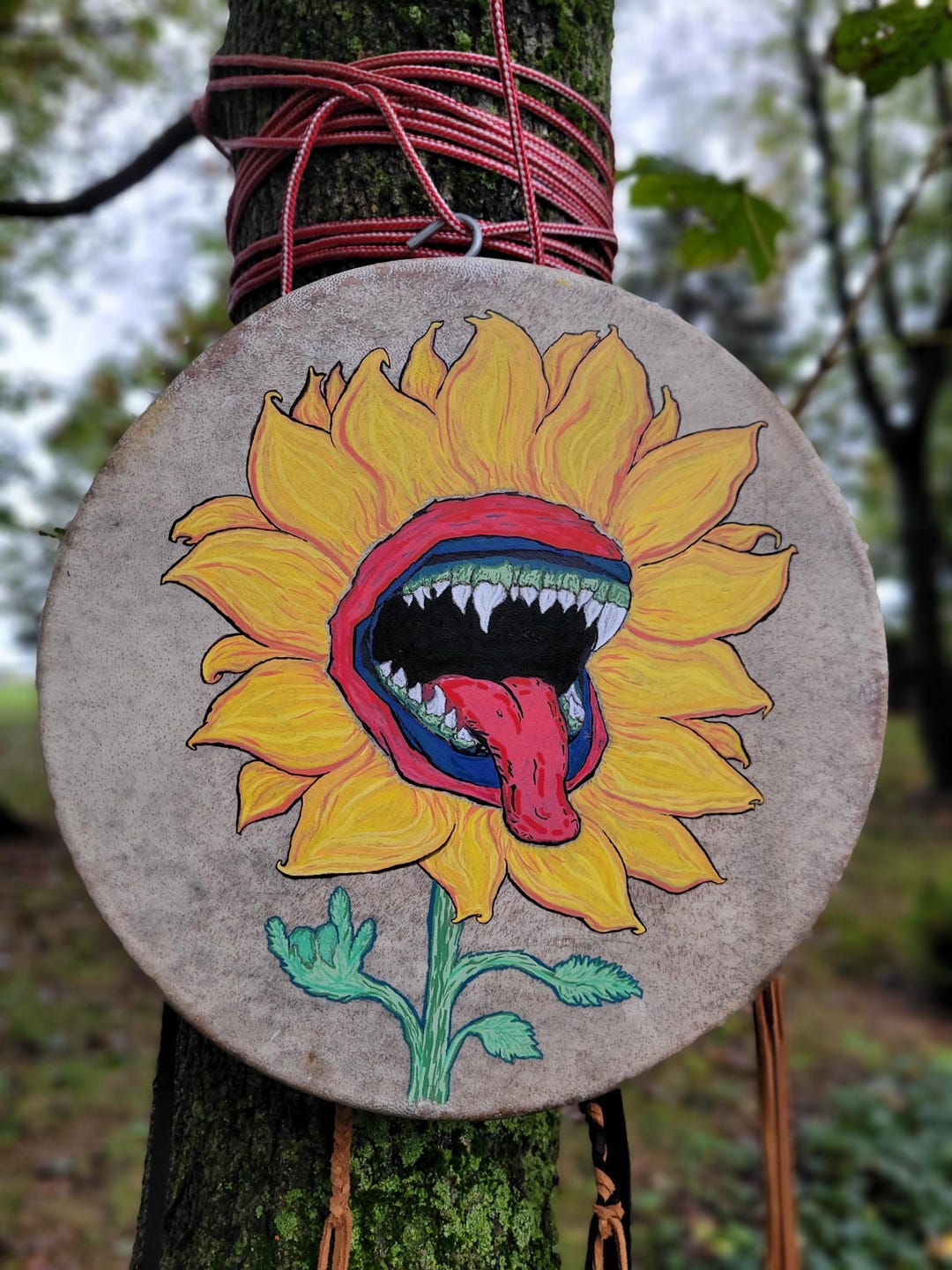 Handcrafted Shamanic Hand Drum - 12 Inch - Etsy