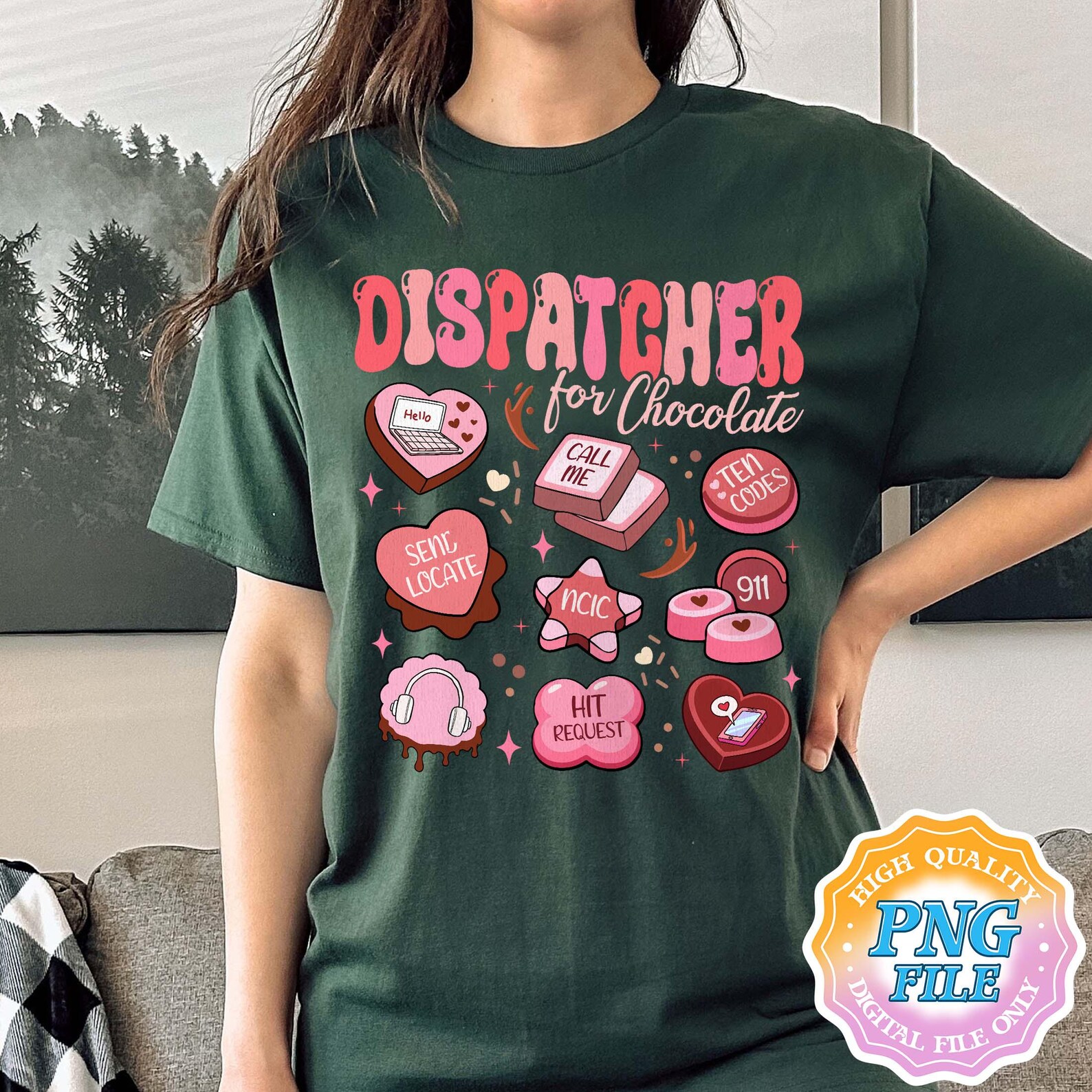 Dispatcher 911 Valentine's Day PNG Digital Download, Dispatcher for ...