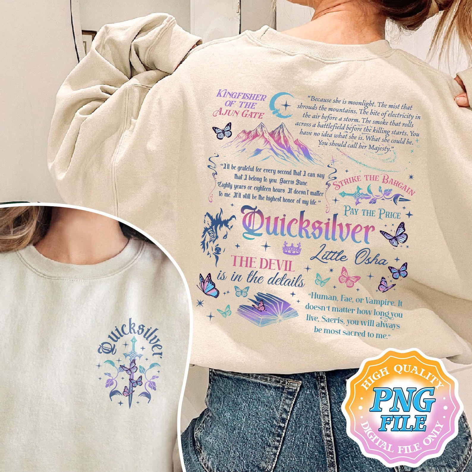 Quicksilver Book PNG Digital Download, Fantasy Bookish Merch, Inspired ...