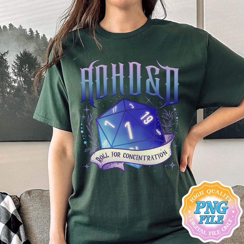 Adhd&d Roll for Concentration PNG Digital Download, Dungeons and ...