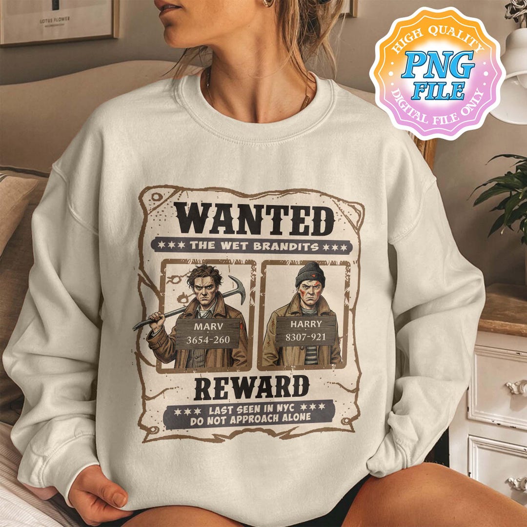 Wanted the Wet Bandits PNG Digital Download, Funny Home Alone Movie ...
