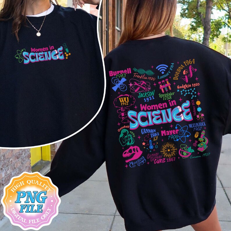 Woman in Science PNG Digital Download, Science PNG Clipart, Preppy ...