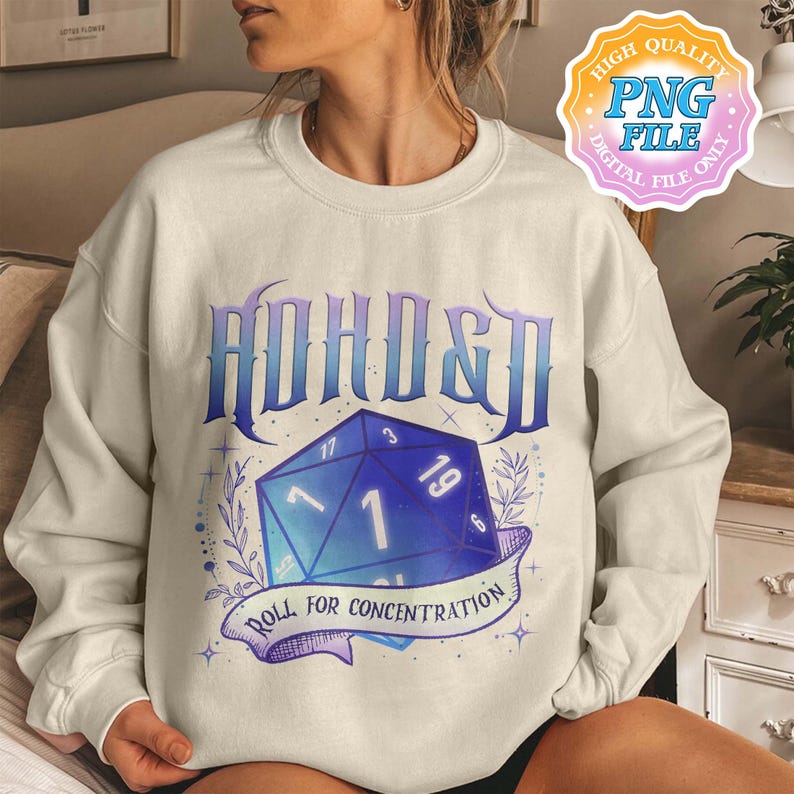 Adhd&d Roll for Concentration PNG Digital Download, Dungeons and ...