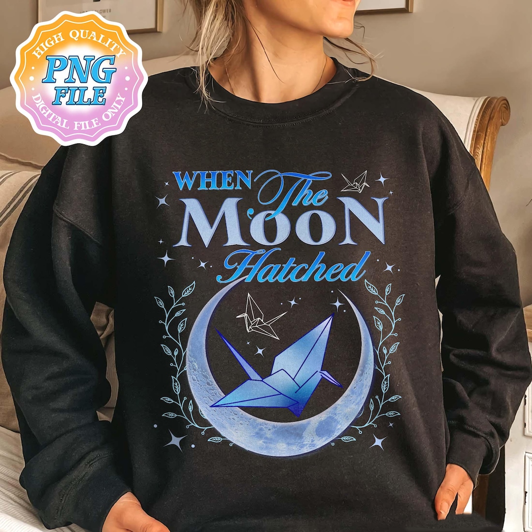 When the Moon Hatched PNG Digital Download, Romantasy Dragon Bookish ...