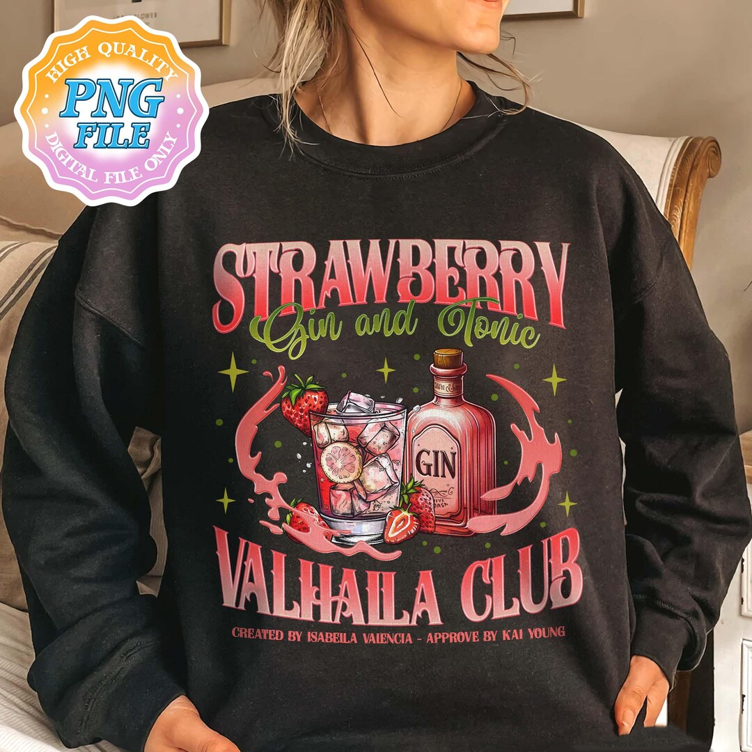 Strawberry Gin and Tonic PNG Digital Download, Isabella & Kai Reading ...