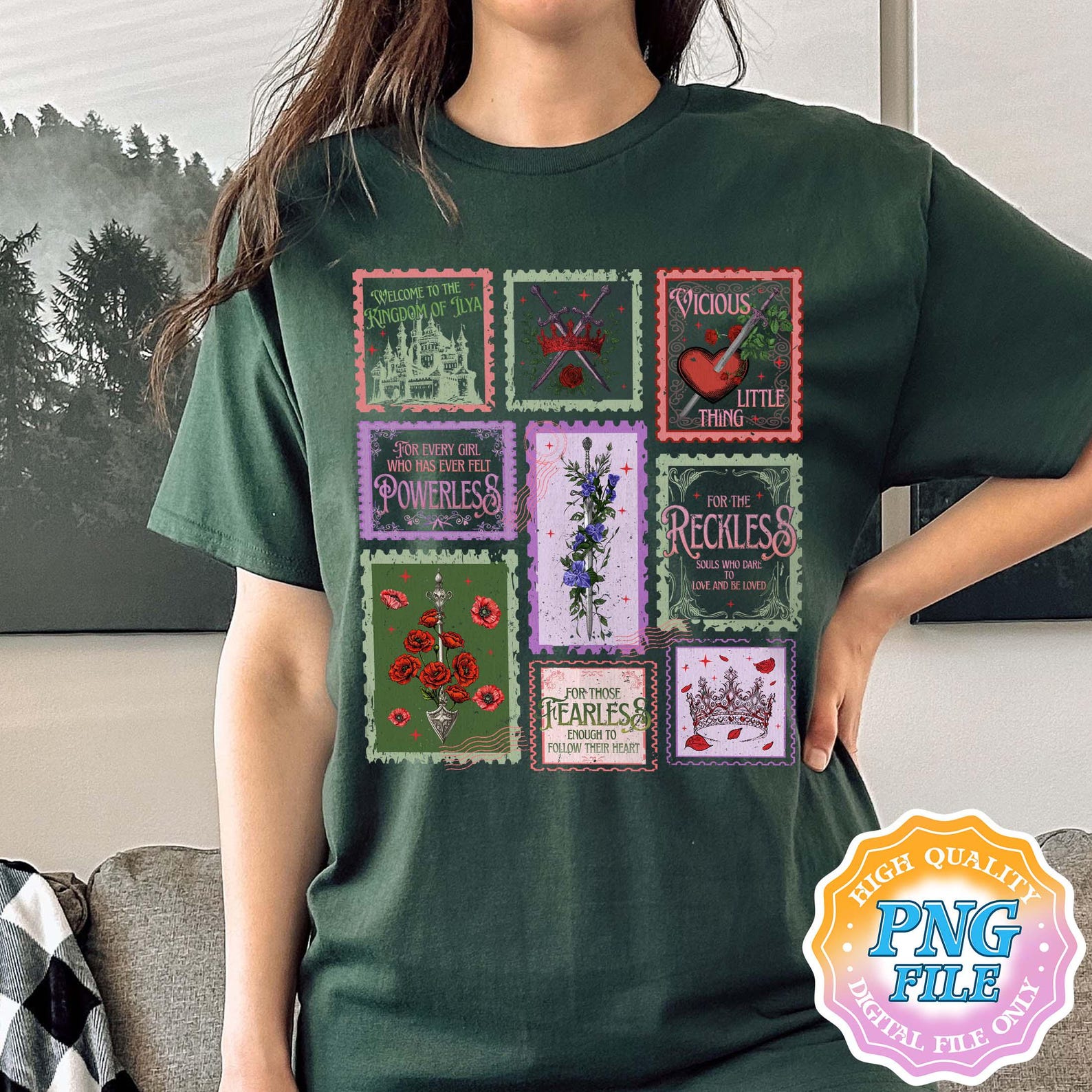 Powerless Series Stamps PNG Shirt Designs, Kai Azer I Love You, Bookish ...