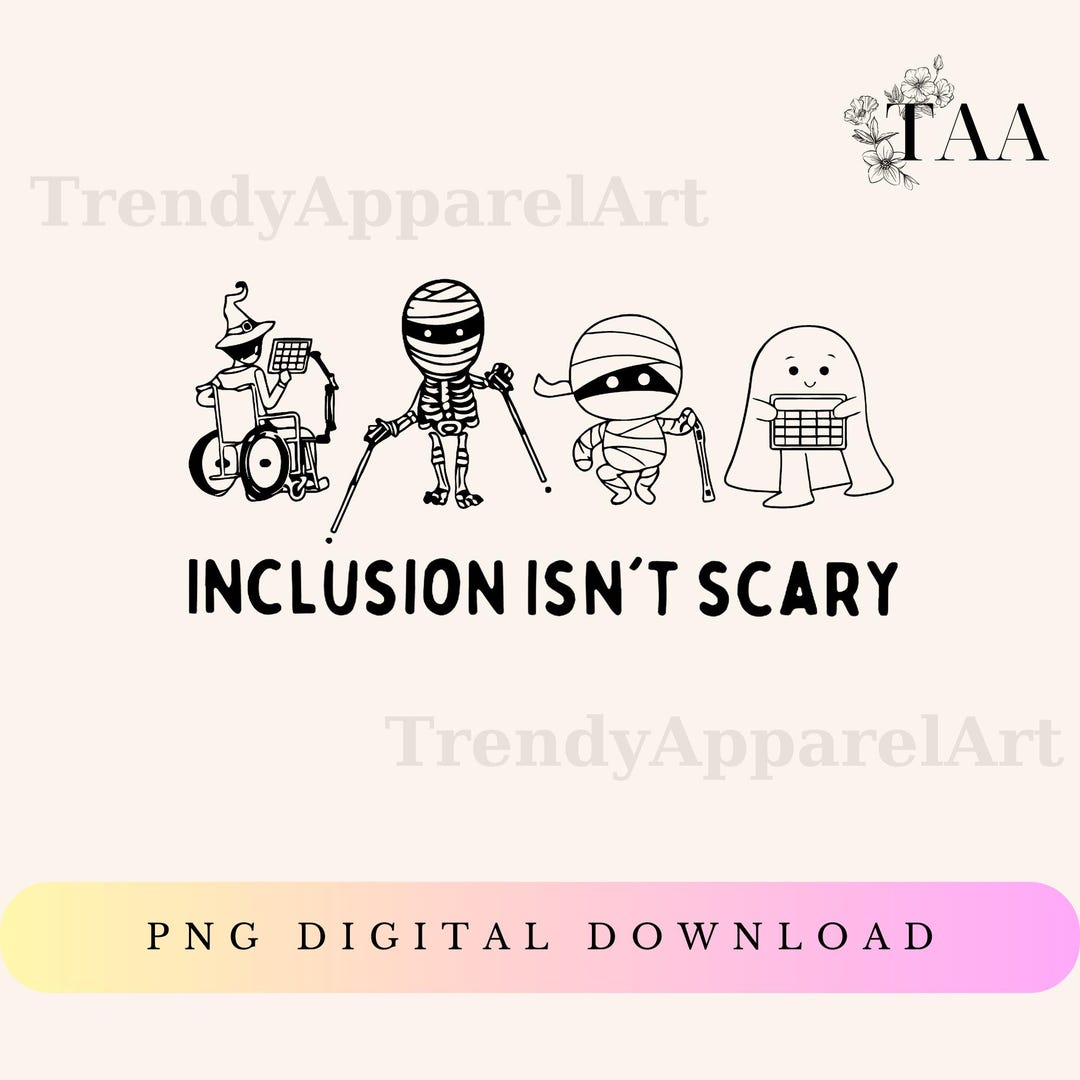 Inclusion Isn't Scary Png, SLP Halloween Png, Sped Teacher Png,skeleton ...