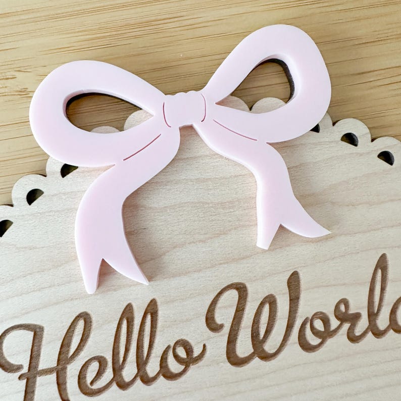 Hello World Baby Sign SVG Laser Ready File - Etsy