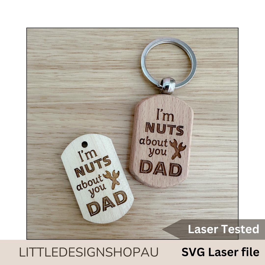Father's Day Keyring SVG: Laser Cut Dad Gift (digital File) - Etsy