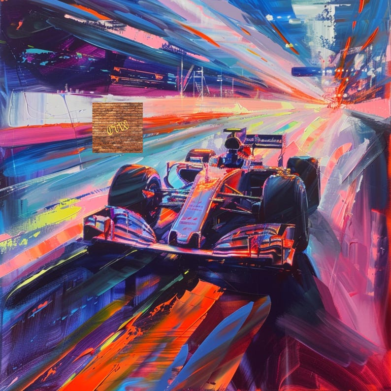 Formula 1 Racing Car at Speed Ai Created Digital Art Print - Etsy