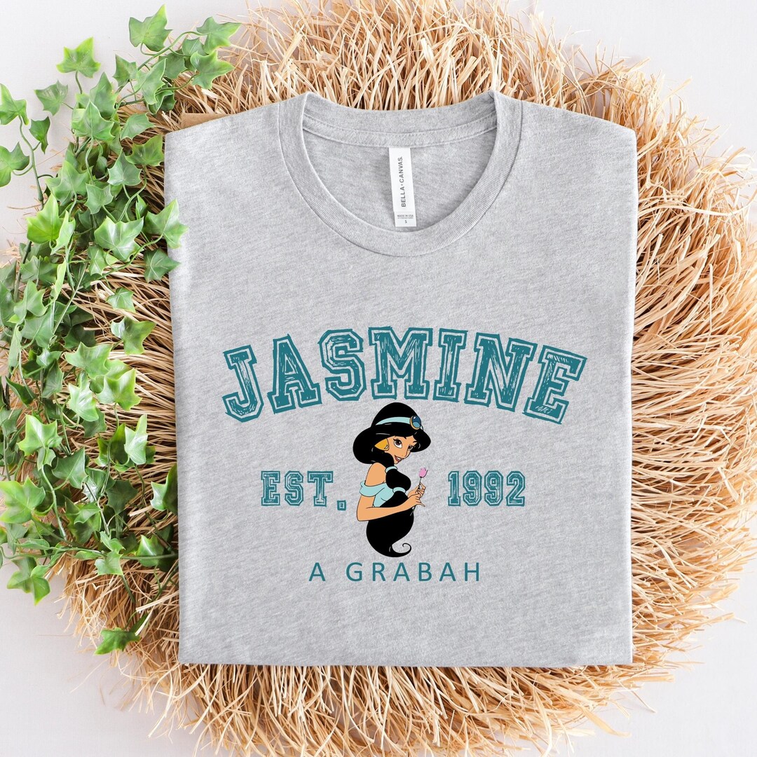 Jasmine Disney Princess Characters Tshirt, Jasmine Tee, Jasmine Disney ...