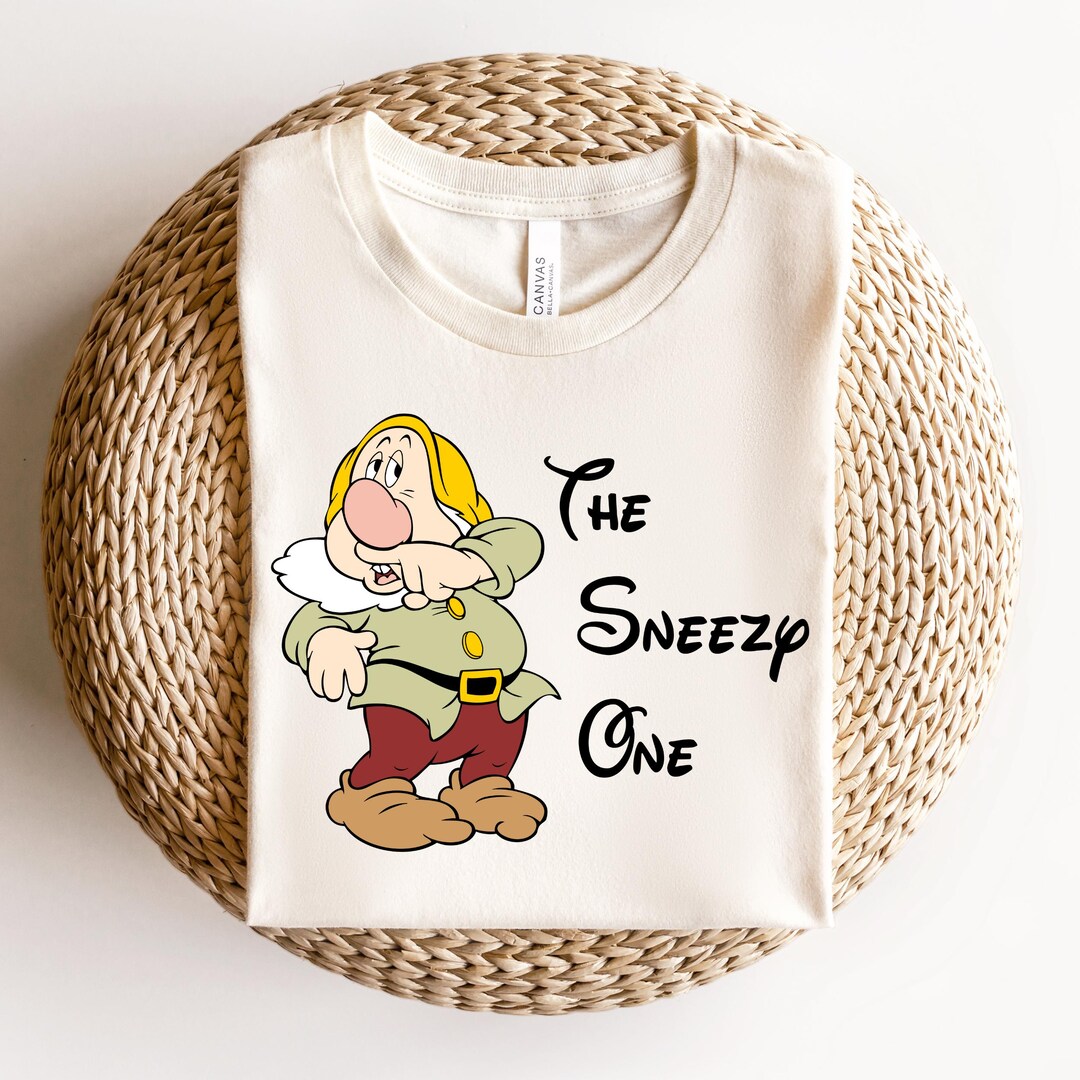 Sneezy One-snow White and the 7 Dwarf Shirt, Disney Sneezy Character ...