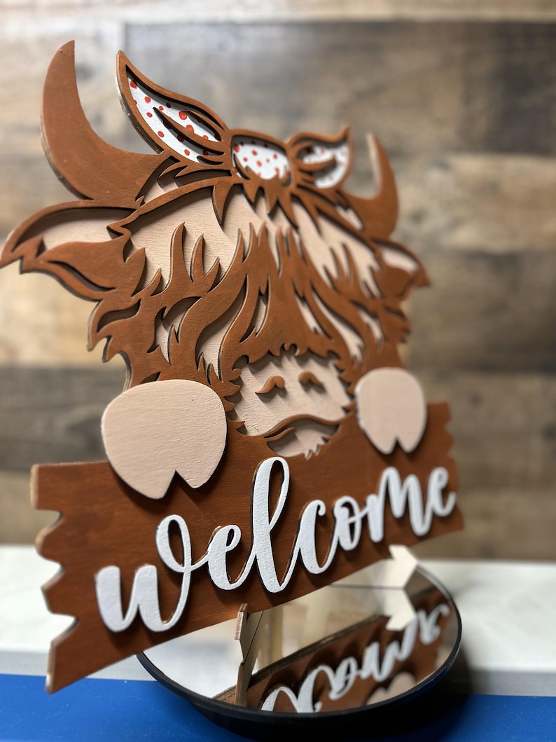 Highland Cow Welcome Sign - Etsy