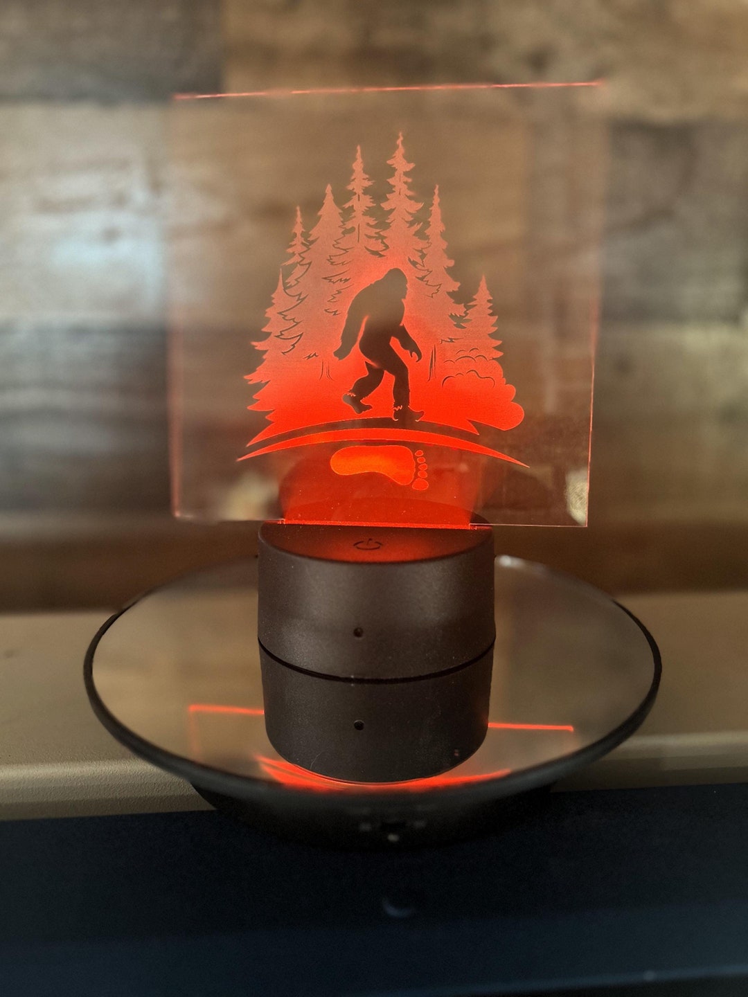 Acrylic Sasquatch LED Night Light, LED Base, Battery Operated, USB ...