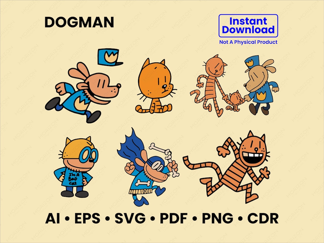 Dogman PNG SVG, Comic, Captain Underpants, Dogman, Petey, Li'l Petey ...