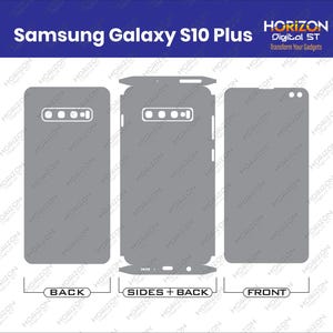 Samsung Galaxy S10 Plus Skin Template Full Wrap SVG, Eps, AI, PDF, Cricut Silhouette Vector Cut ...