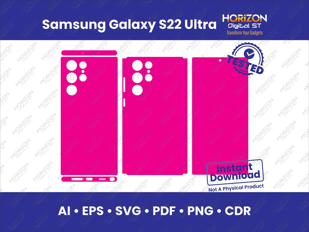 Samsung Galaxy S23 Ultra Skin Template Full Wrap SVG, Eps, AI, PDF ...