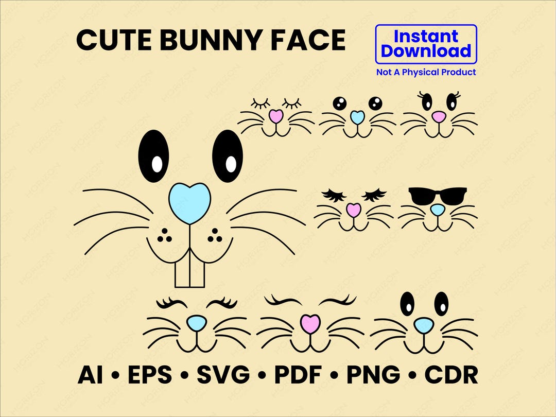 Cute Easter Bunny SVG, Bunny Rabbit SVG, Easter Svg, Rabbit Cricut ...