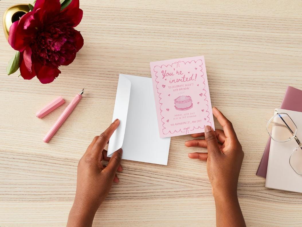 Trendy Birthday Invite Template - Etsy